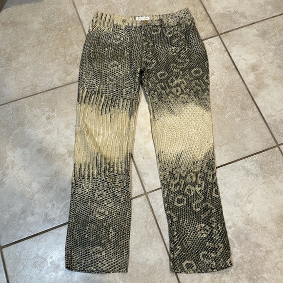 Roberto Cavalli | Jeans | Vintage Roberto Cavalli Python Print Gold ...